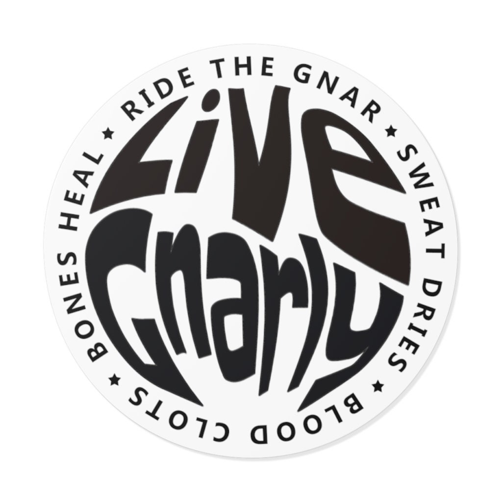Live Gnarly Sticker Mountain Bike Decal Snowboard Sticker - Etsy