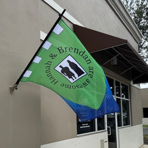 Custom 5x3ft Flag Polyester, Indoor/ Outdoor, Event Banner, Full Color ...