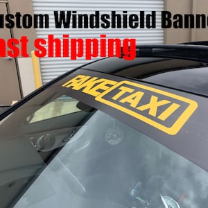 Custom Windshield Banner // Your Logo or Text - Etsy