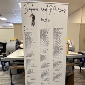 Custom Seating Chart Retractable Banner Stand INCLUDED With Full Color ...