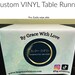 Custom Vinyl Table Runner, Easily Wipeable Vinyl for Spills, Perfect ...