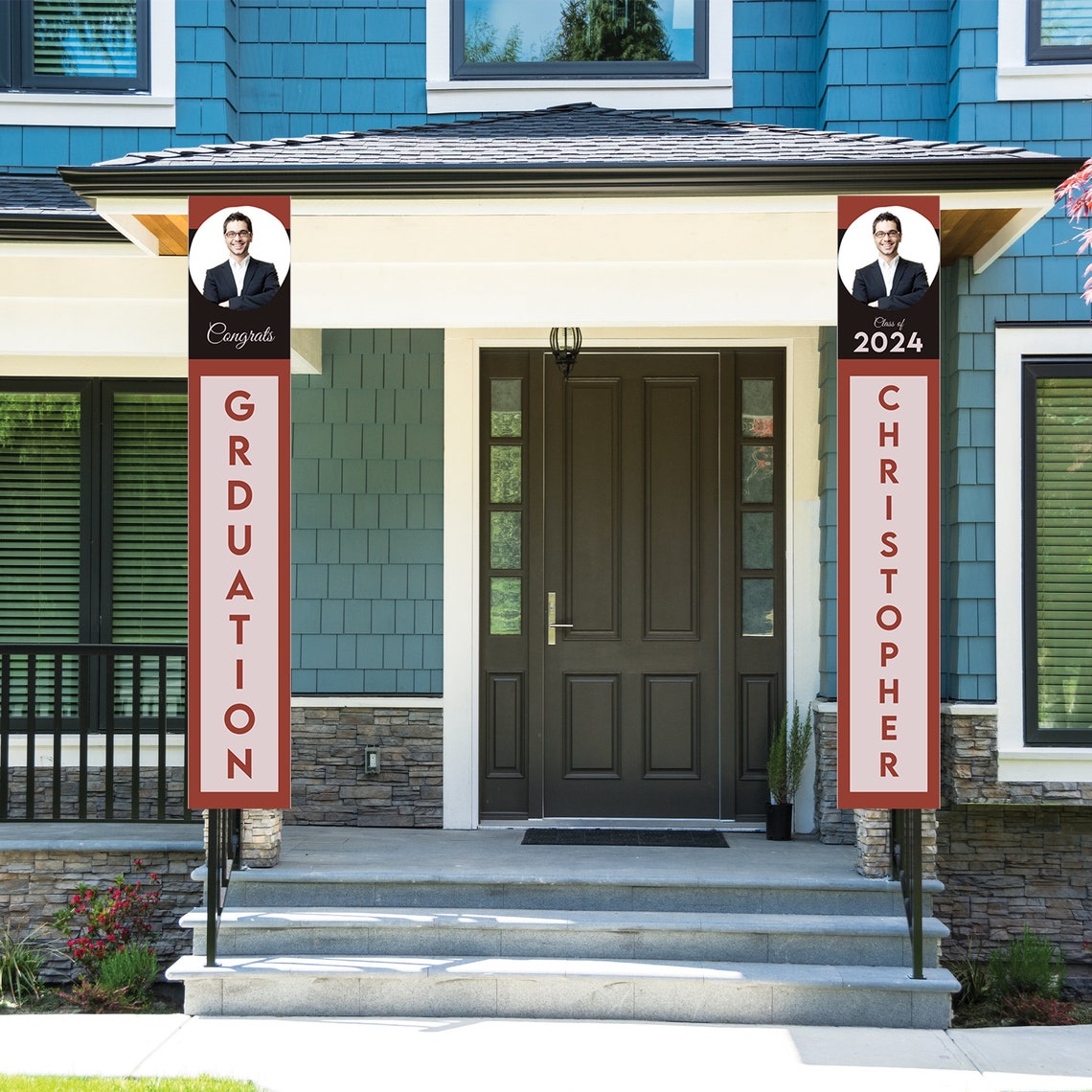Outdoor Graduation Decor for Front Door, Graduation Decor, Congrats ...