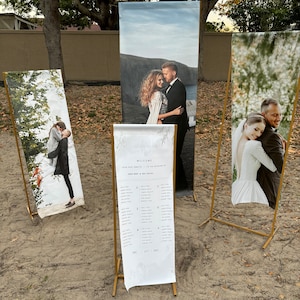 4 Custom Wedding Stands With Print | YOUR Wedding Photos on 4 MULTISIZE ...