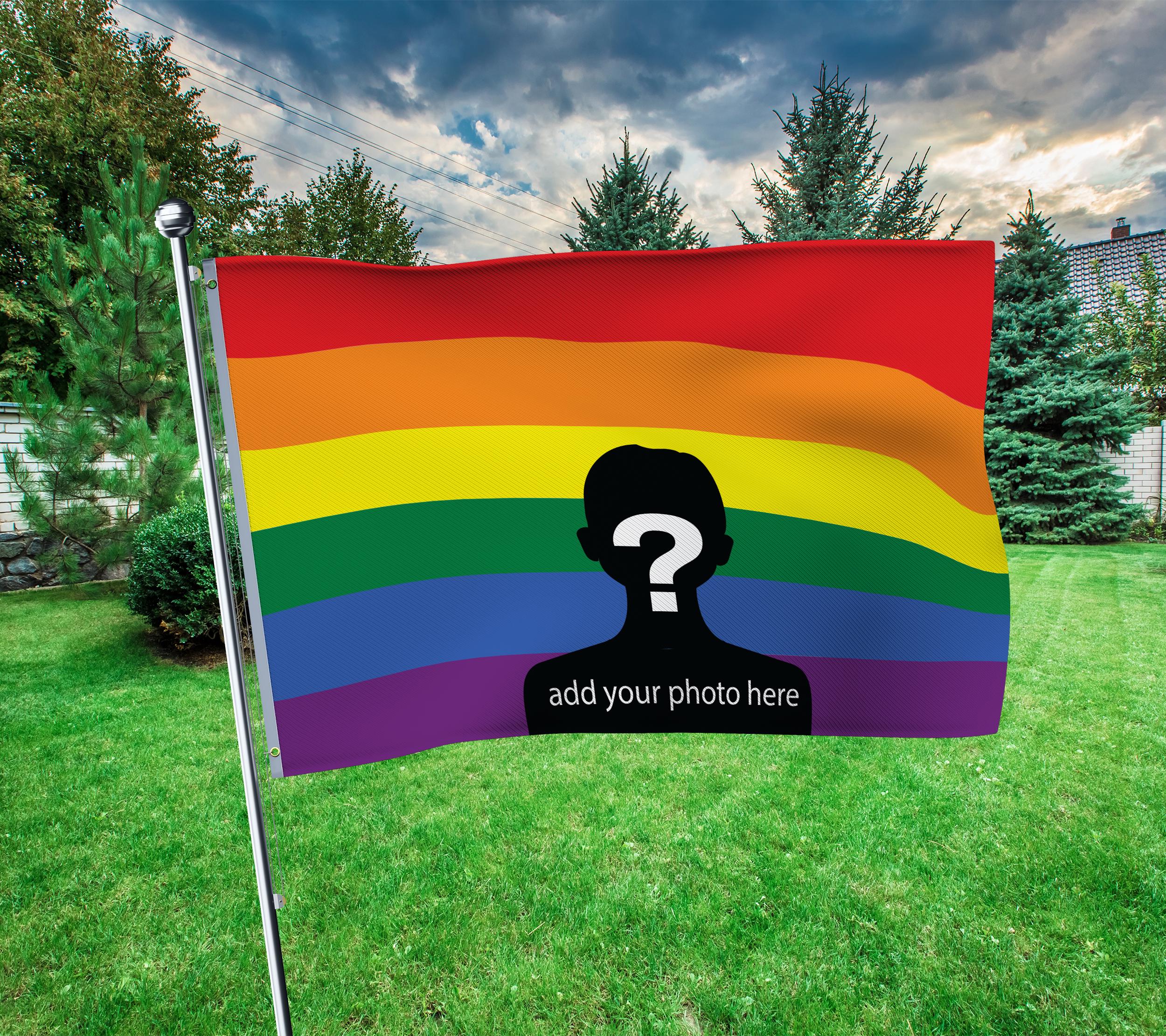 Custom Photo Pride Flag Personalized Tapestry Design Your Image Funny ...