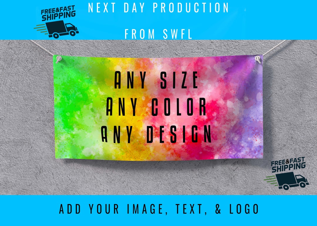 Custom Vinyl Banner - Personalized, Advertising, Event Banner - Print ...