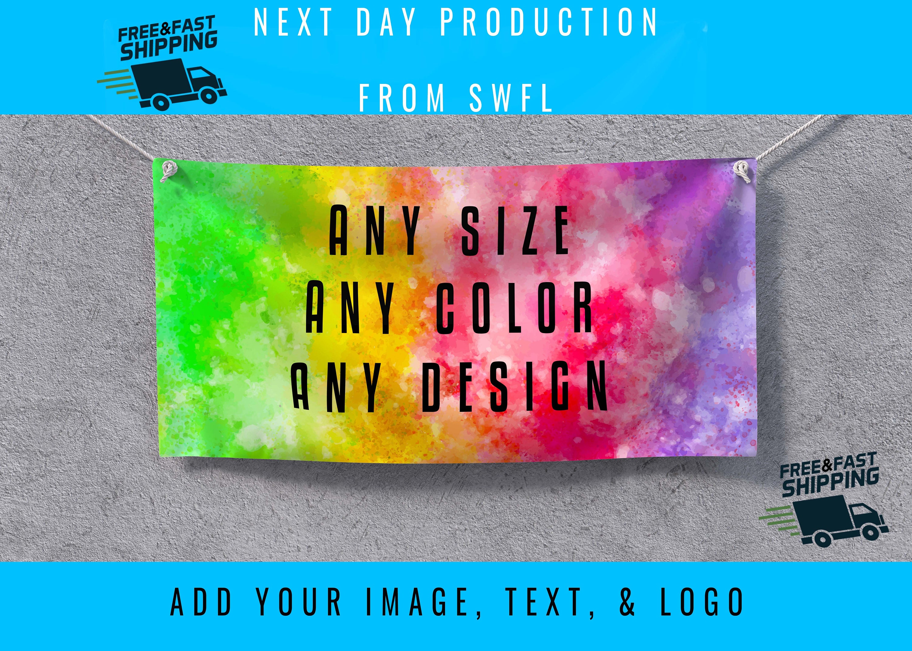 Custom Sponsor Banner, Vinyl Banner Printing With Sponsor Names, Event ...