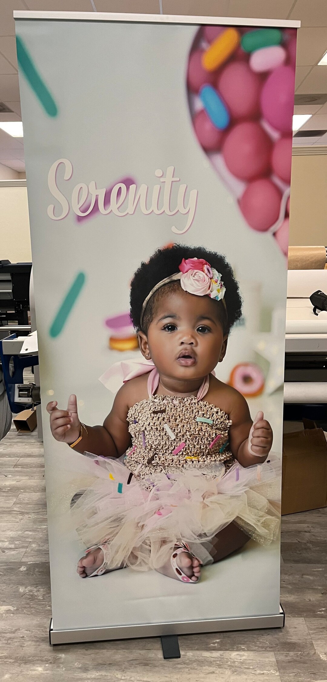 Custom Birthday Retractable Banner Stand INCLUDED With Full Color Print ...