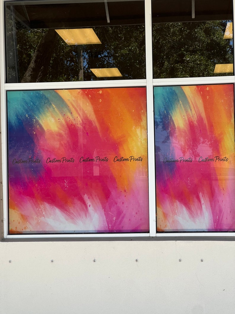 Store Front Signage | Perforate Adhesive Vinyl | Privacy Blocker | One ...