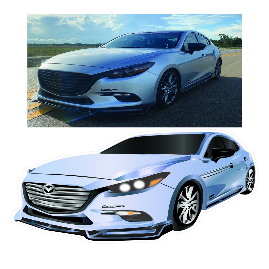 Custom Car Cartoon Sticker Transform Your Car Into a Cartoon Sticker ...