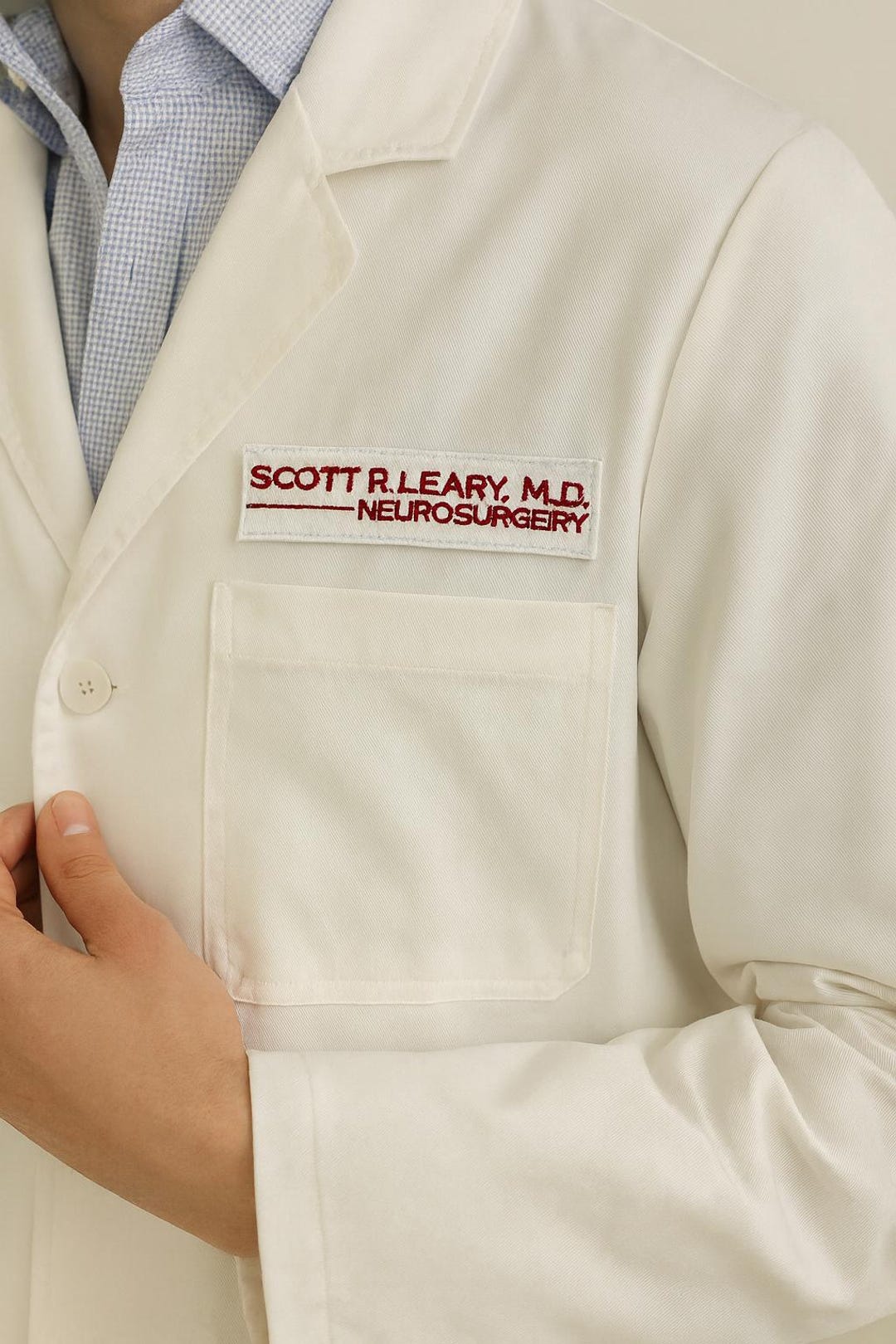 Custom Embroidered Name Tags, Personalized Name Patch for Lab Coat ...