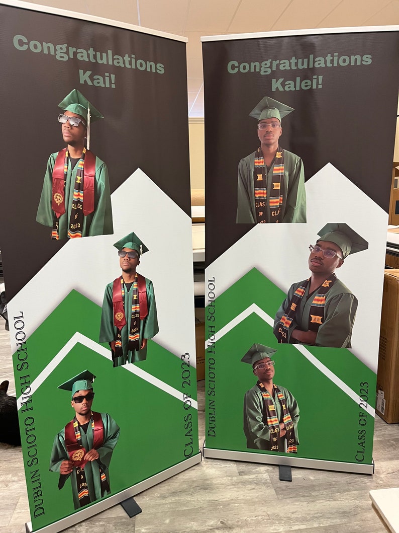 Custom Graduation Retractable Banner Stand INCLUDED With Full Color ...