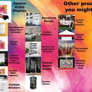 TWO Personalized Tent Banners | Tent Banner Bundle | Custom Tent Banner ...