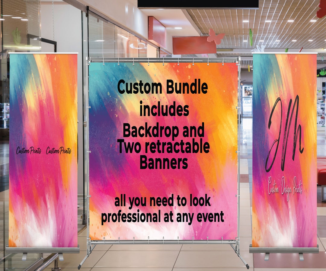 POP UP BUNDLE | Cheapest on Etsy, Comes With Two Retractable Banners ...
