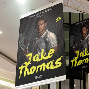 Personalized Tennis Team Vinyl Banner: School Sports, Ready to Hang - Etsy