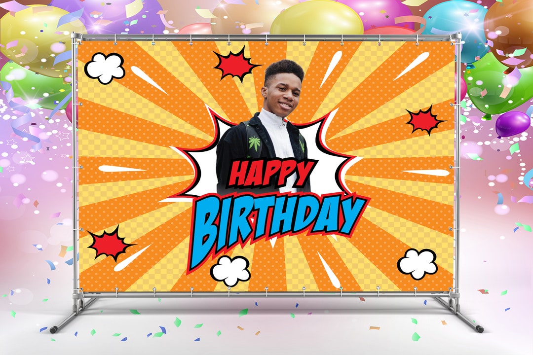 Comic Theme Birthday Banner Comic Party Decor Super Hero Banner ...