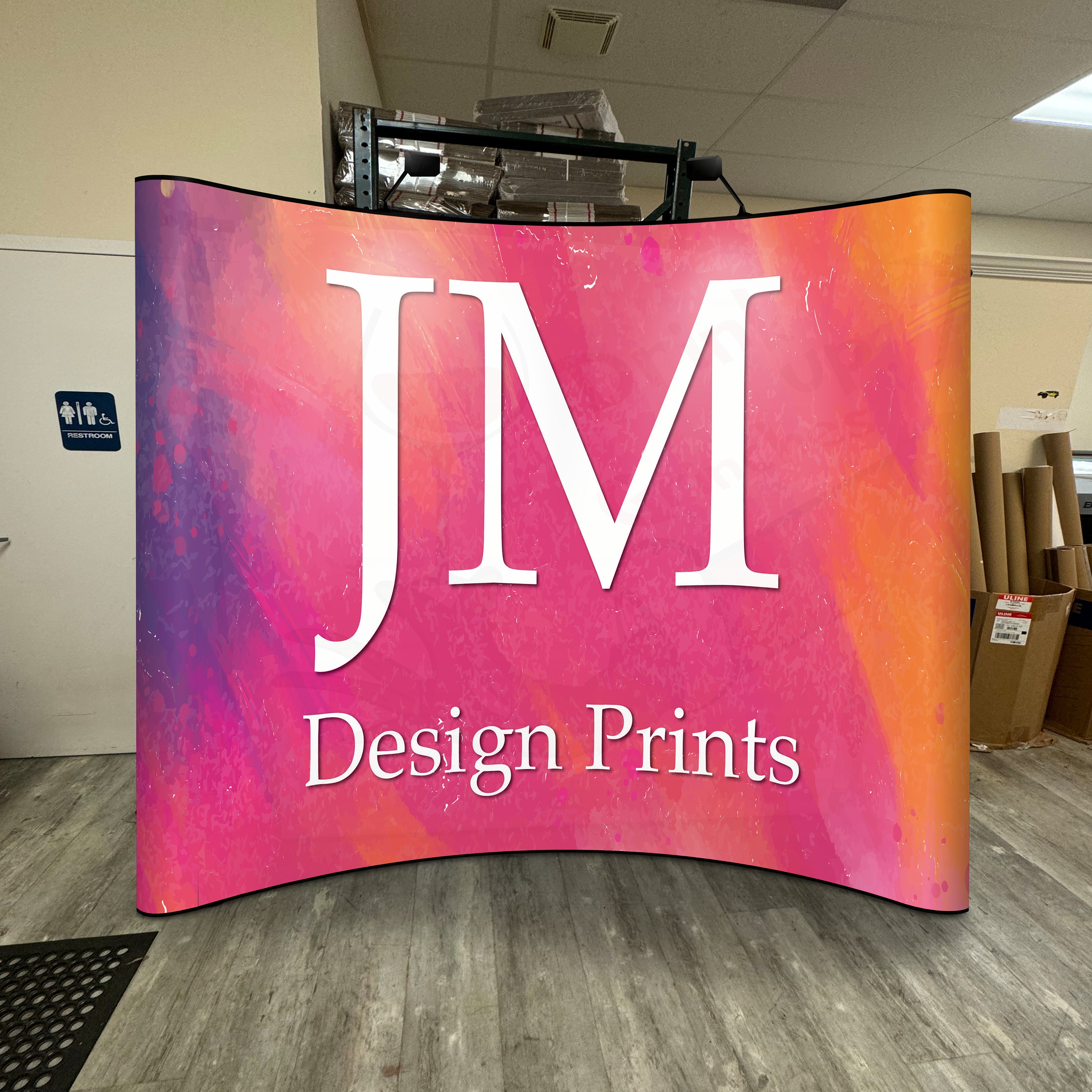 Trade Show Display 8ft Curved Display | Tradeshow Display | Booth ...