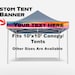 Custom Tent Banner for Trade Show craft Show or Event Front of Tent ...