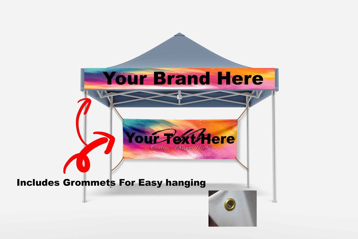 TWO Personalized Tent Banners Tent Banner Bundle Custom - Etsy