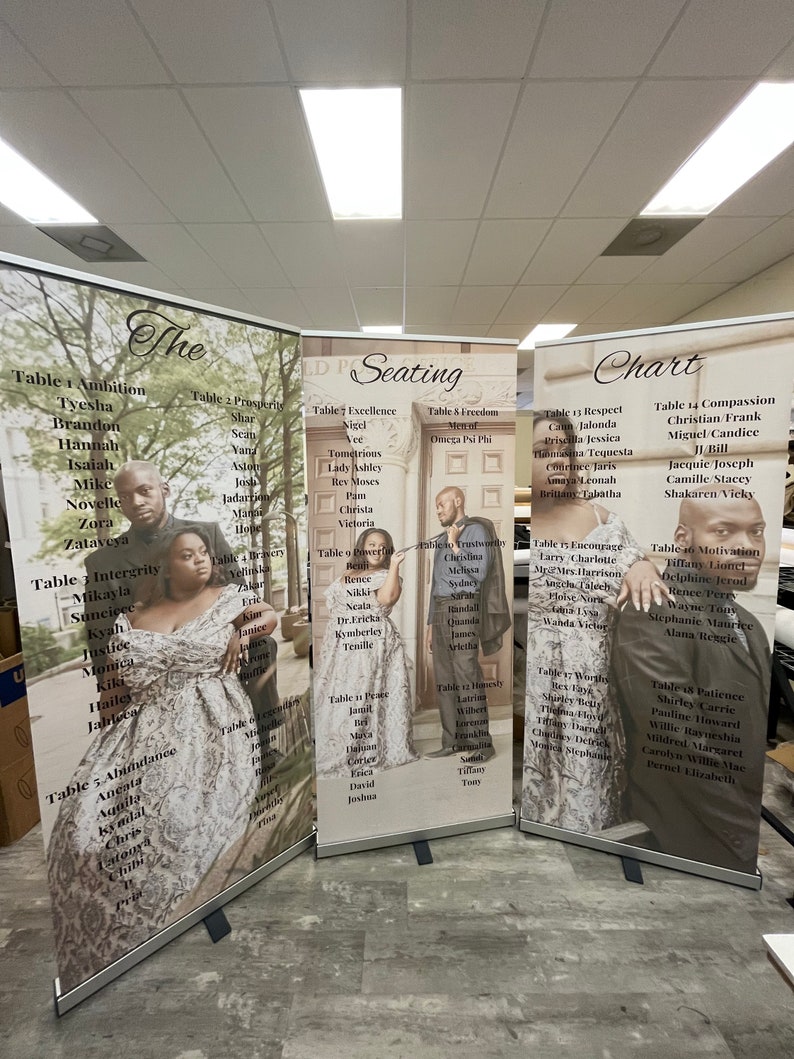Custom Wedding Retractable Banner Stand INCLUDED With Full Color Print ...