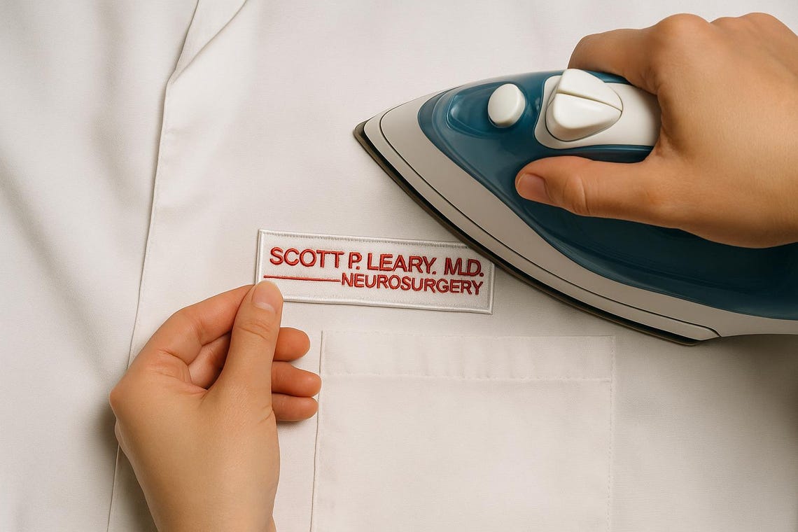 Custom Embroidered Name Tags, Personalized Name Patch for Lab Coat ...