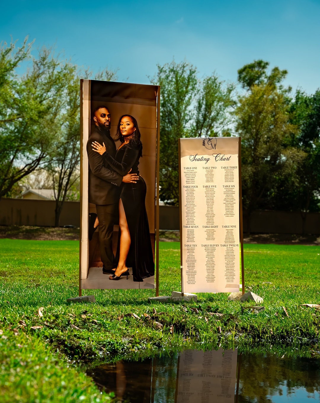 Custom Wedding Banner W/ Stand , Seating Chart ,wedding Sign , Wedding ...