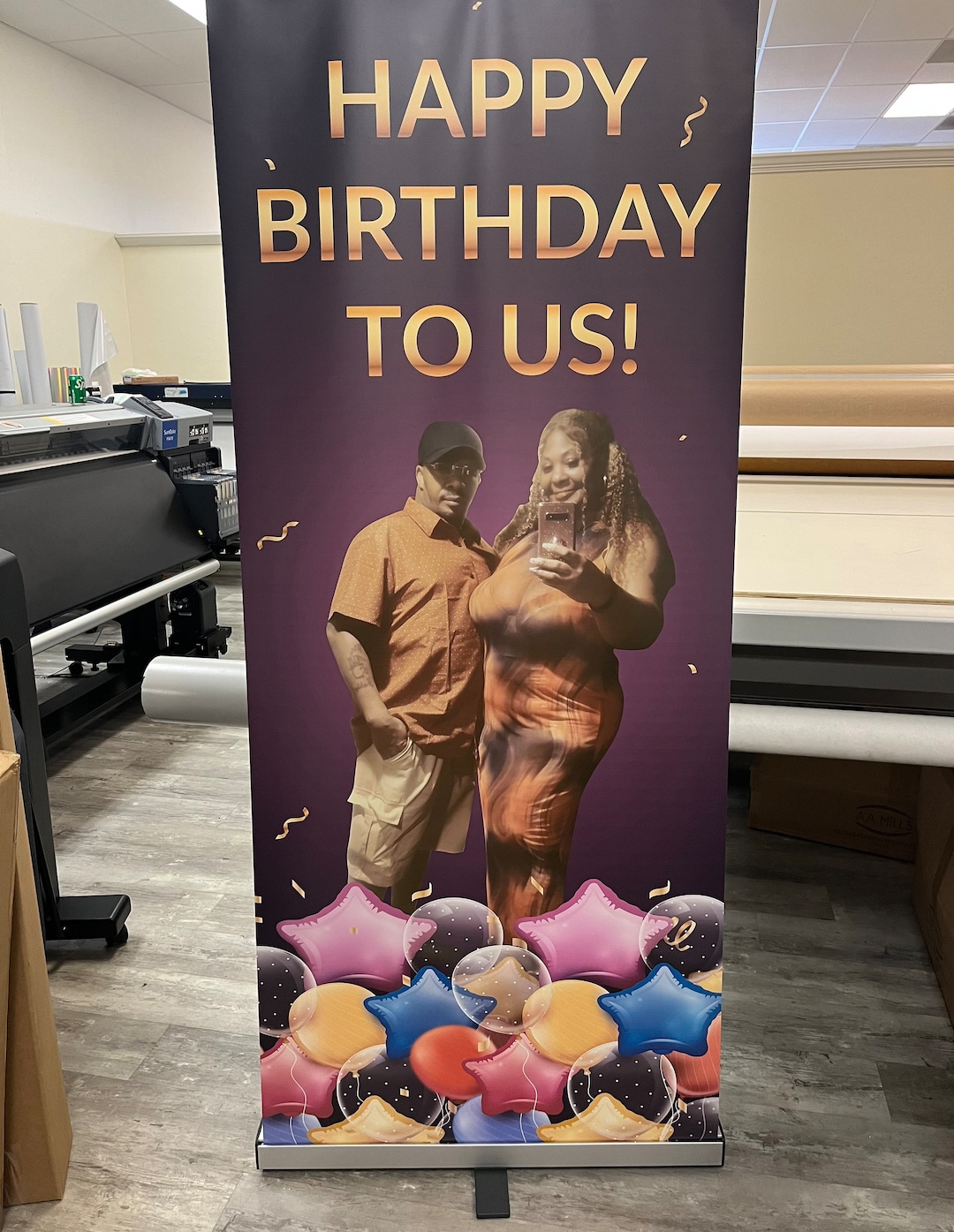 Custom Birthday Retractable Banner Stand INCLUDED With Full Color Print ...