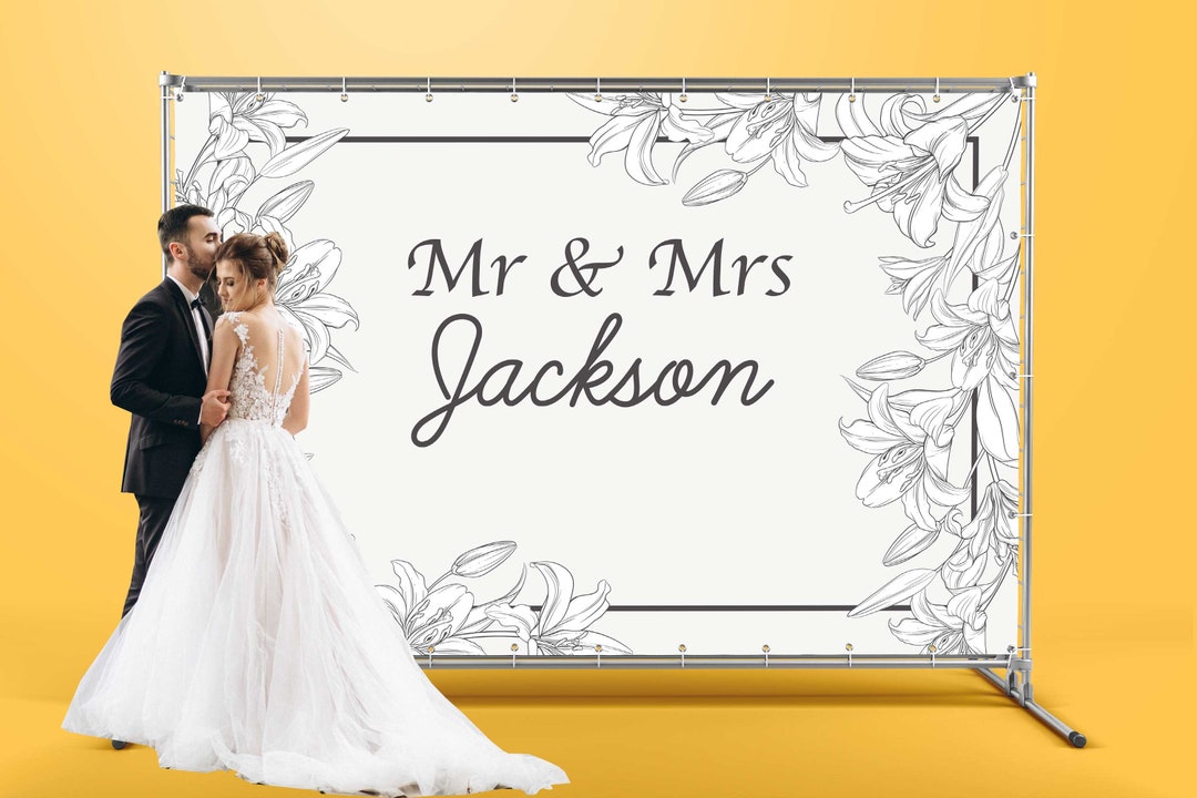 Wedding Backdrop, Wedding Banner, Outdoor Wedding Decorations, Wedding ...