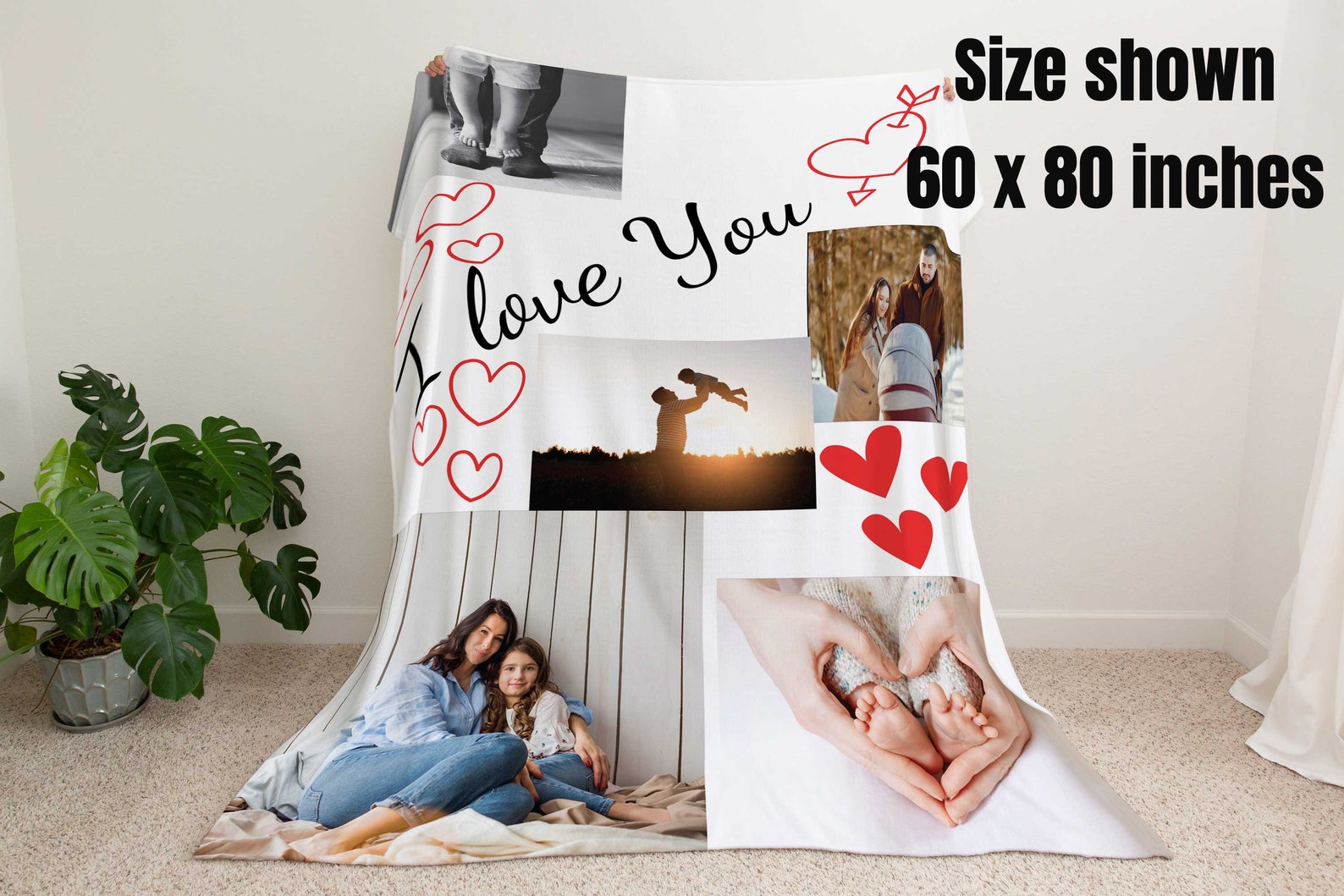 Create Your Own Collage Photo Blanket. Use as Many Photos You Would ...