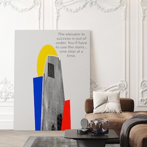 Success Motivational Wall Art Road to Success Canvas Wall Art Wall ...