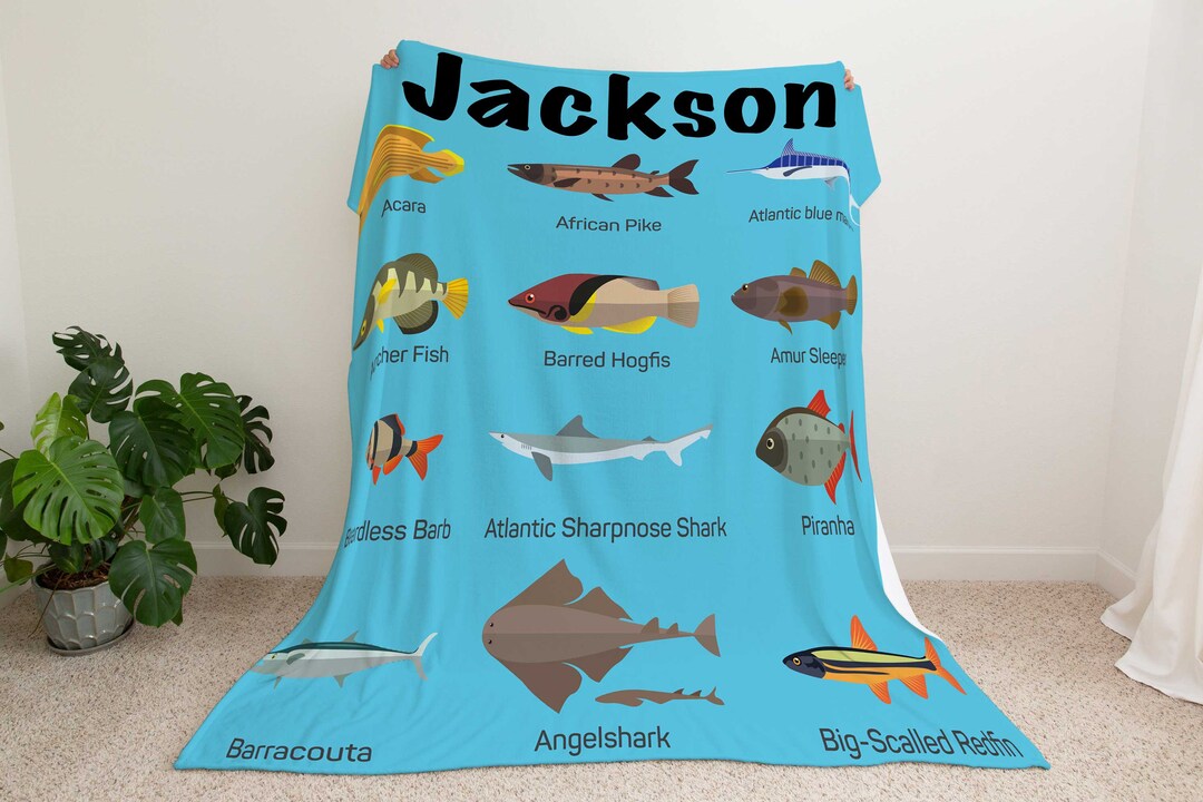 Fishing Blanket Fisherman Throw Blanket Fish Blanket Fishing Adult Kid ...