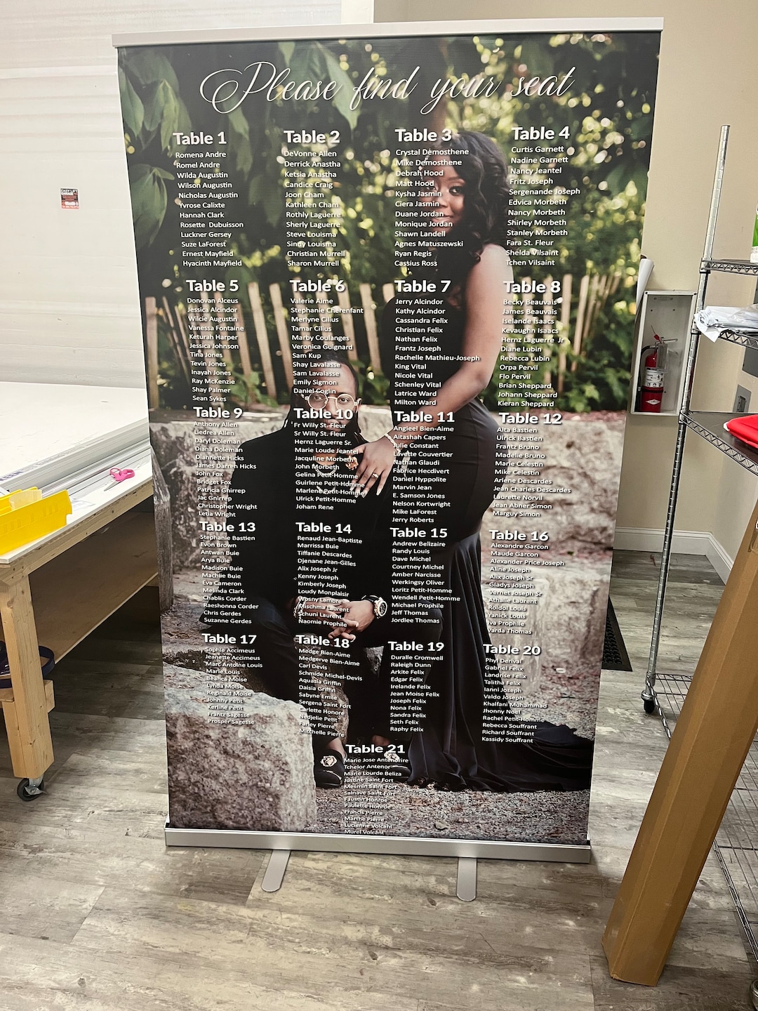 Custom Wedding Retractable Stand INCLUDED With Full Color Print Wedding ...