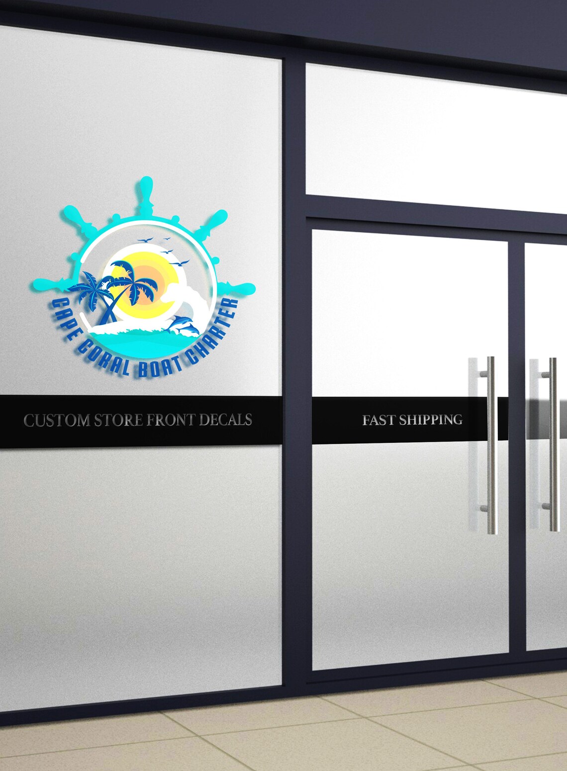 Custom Business Sign Decal /your Company Logo Operation Hours - Etsy