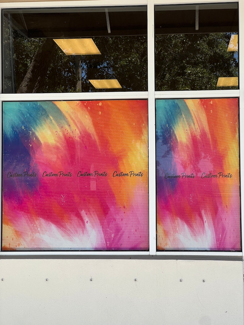 Store Front Signage | Perforate Adhesive Vinyl | Privacy Blocker | One ...