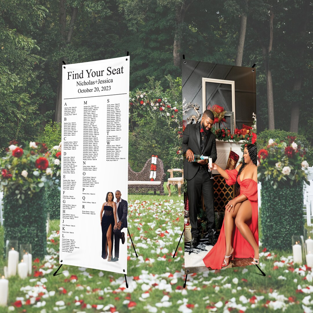 Custom X-stand Banners | STAND and PRINT | Wedding Banner | Wedding ...