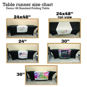 Custom Table Runner| Full Color Printing With YOUR Logo and Text| Free ...
