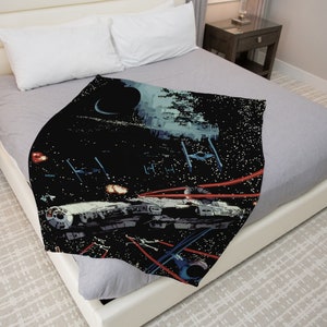 MILLENIUM FALCON Flying Blanket, Blanket, Blanket for Movie Fans, Movie ...