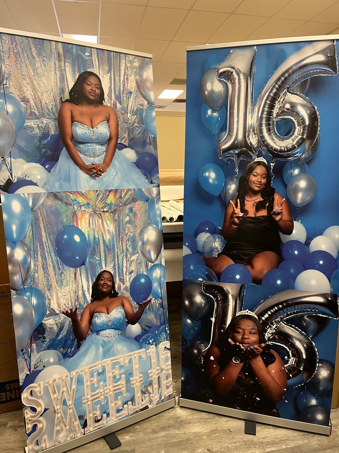 Custom Birthday Retractable Banner Stand INCLUDED With Full Color Print ...