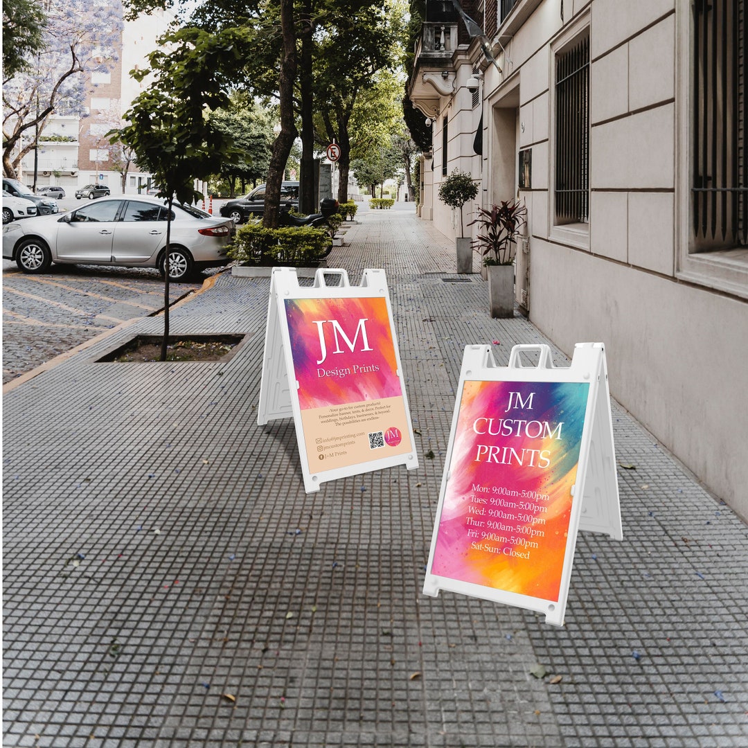 Custom A Frame Signicade Sign 24x36 In, Full Color Inserts, Multi ...