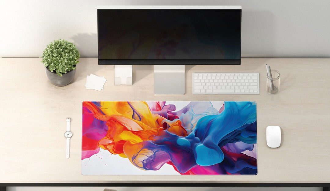 Gaming Mouse Pad colorful Abstract Gaming Desk Mat Large Desk Pad ...