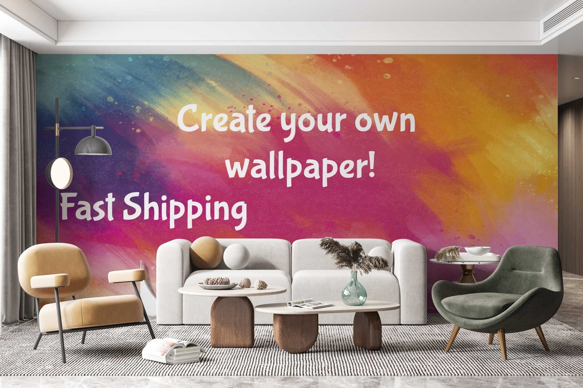 Custom Wallpaper Custom Wall Mural Customized Wallpaper - Etsy