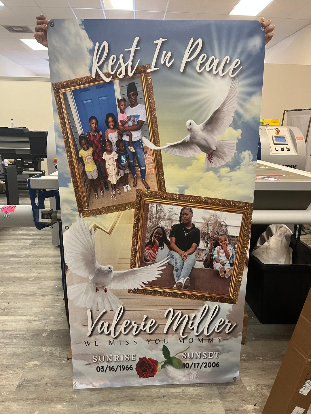 Custom Grave Yard Banner - Fully Customizable , Honor Loved One ...