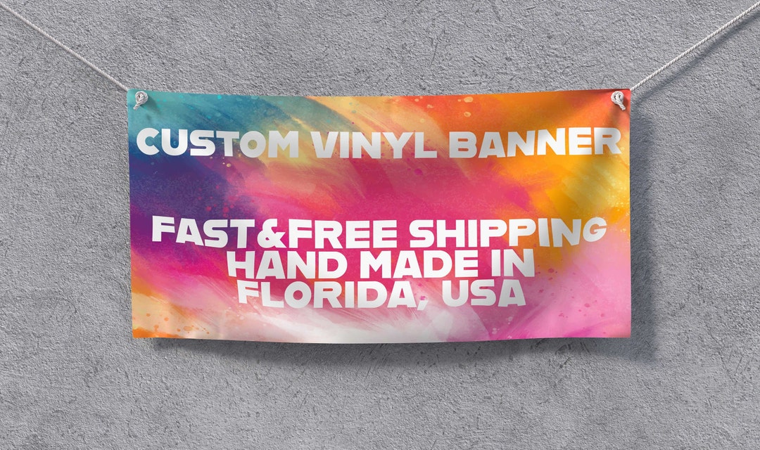 Custom Vinyl Banner, Full Color Personalized Design, Personalized ...