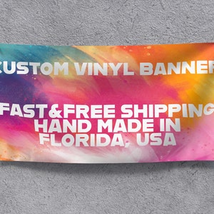Custom Vinyl Banner, Full Color Personalized Design, Personalized ...