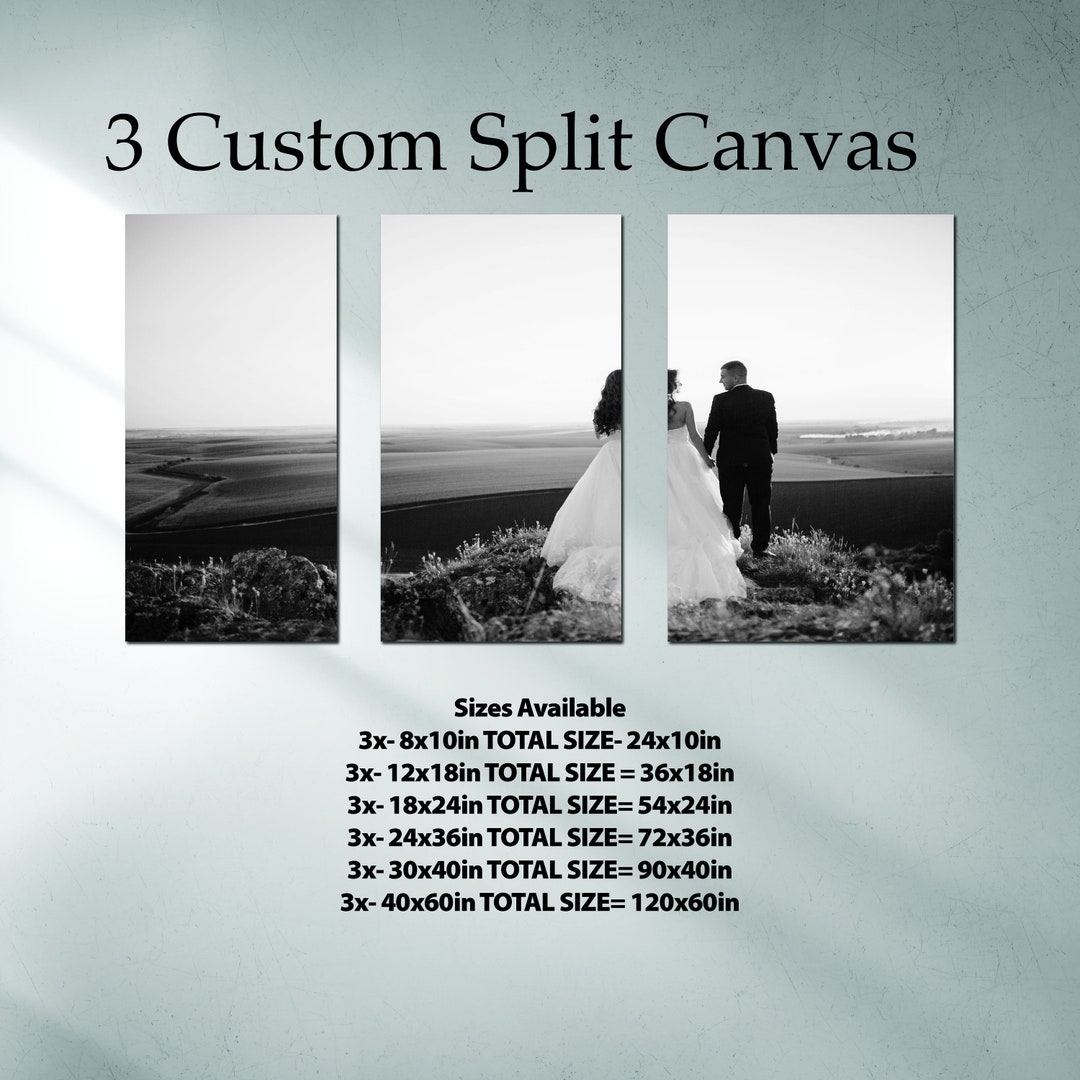 Your Own Photo on 3 Custom Canvas | 3 Prints | Wooden Frames | Framed ...