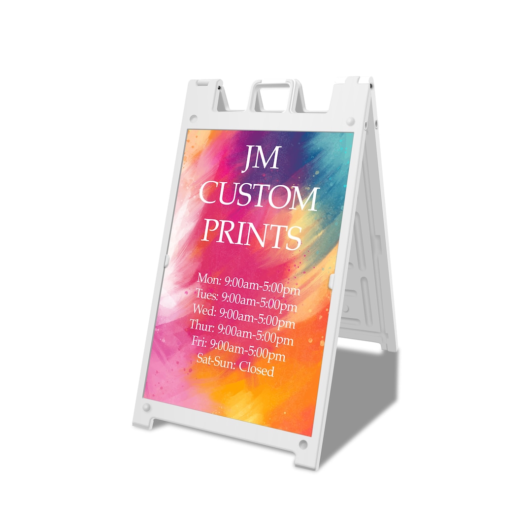 Custom A Frame Signicade Sign 24x36 In, Full Color Prints, Sandwich ...