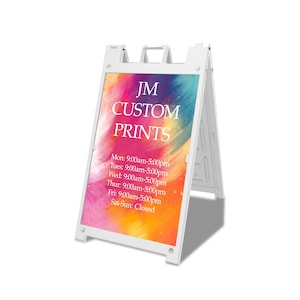 Custom A Frame Signicade Sign 24x36 In, Full Color Inserts, Multi ...
