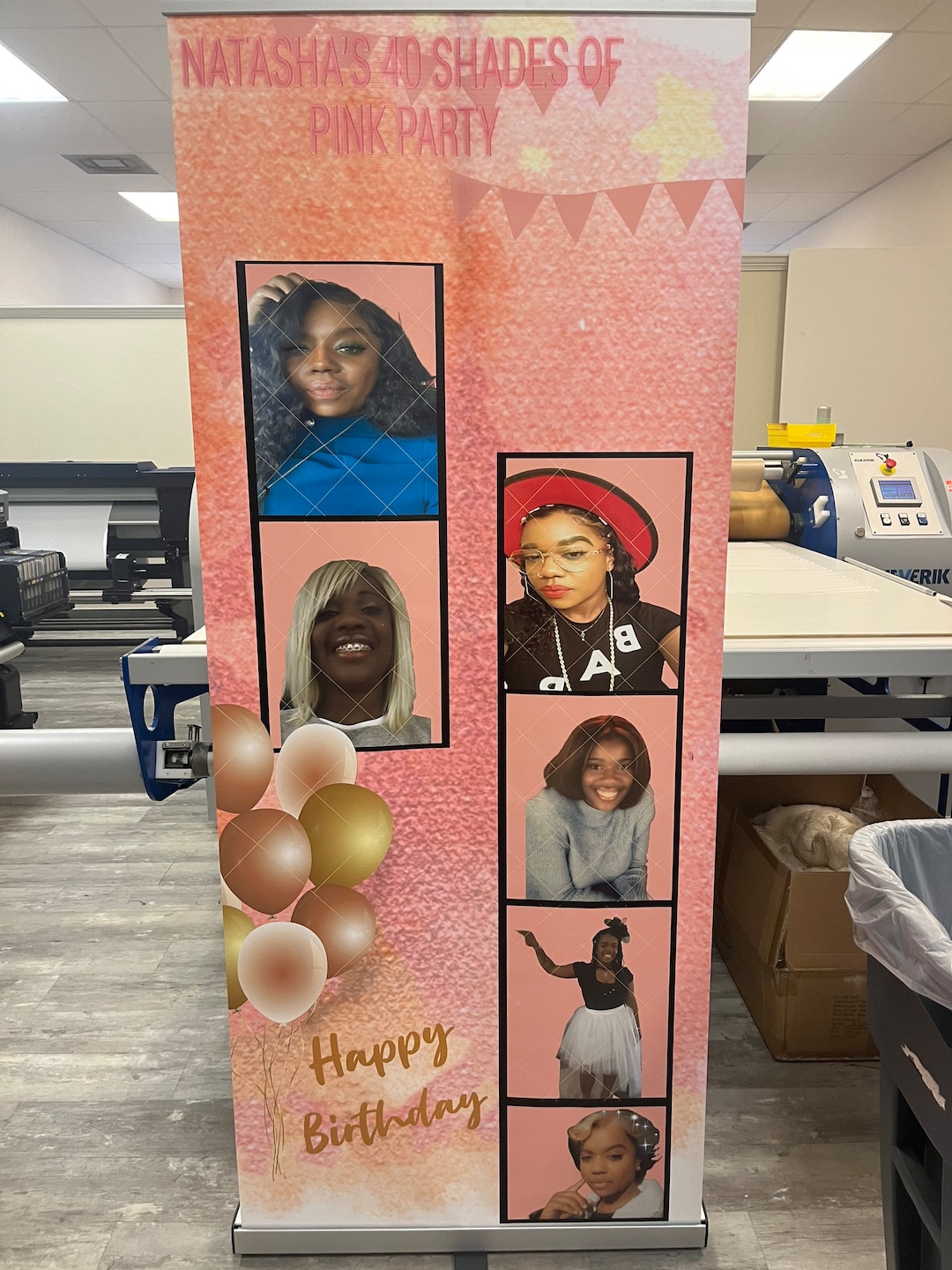 Custom Birthday Retractable Banner Stand INCLUDED With Full Color Print ...