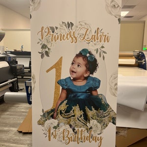 Custom Birthday Retractable Banner Stand INCLUDED With Full Color Print ...