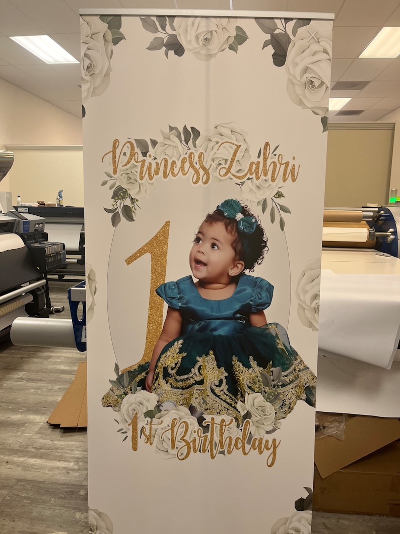 Custom Birthday Retractable Banner Stand INCLUDED With Full - Etsy