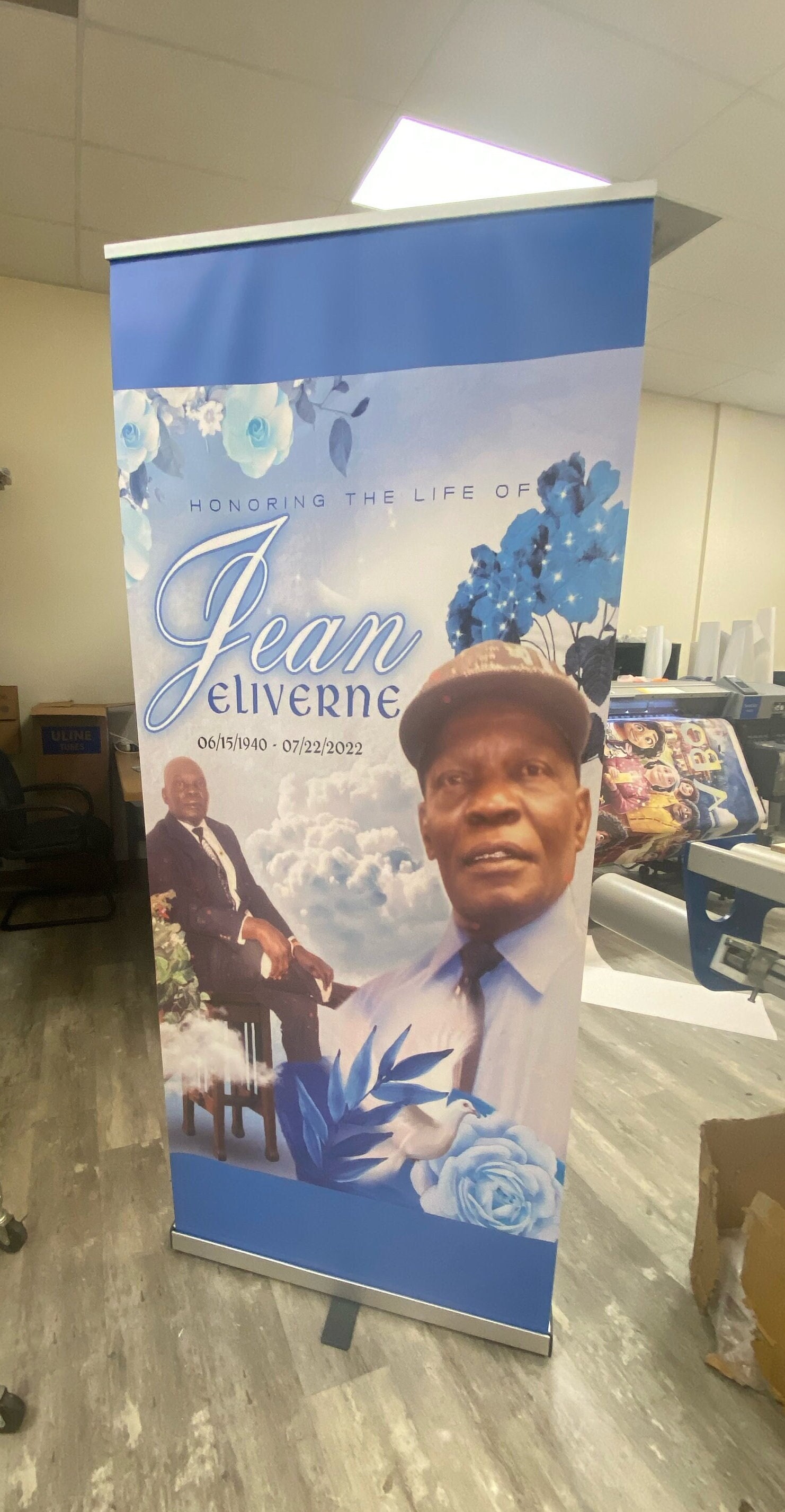 Custom Funeral Retractable Banner Stand INCLUDED With Full Color Print ...